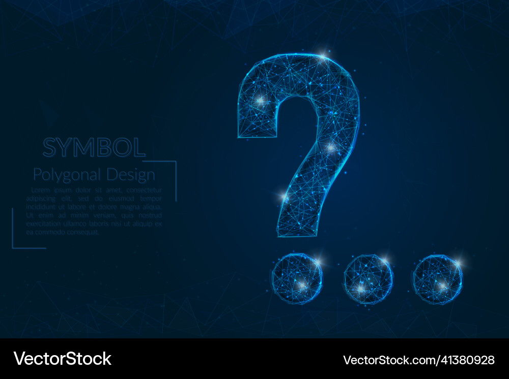 Abstract isolated blue image of a question sign Vector Image