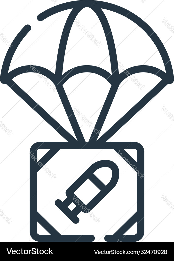 Airdrop icon isolated on white background outline Vector Image