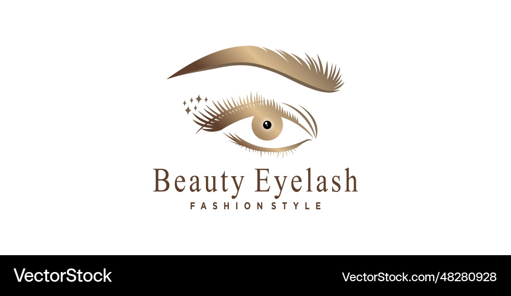 Beauty eyelash logo design template for lashes Vector Image