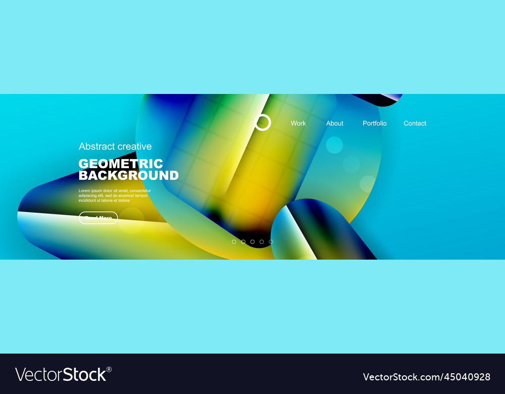 Bright glossy overlapping geometric shapes Vector Image