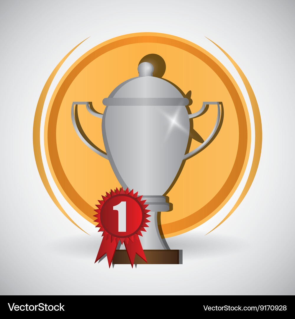 Champion design winner icon colorful Royalty Free Vector
