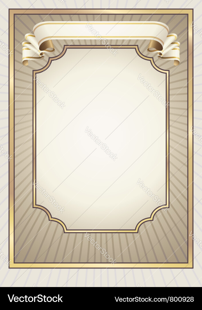 Classic style background and ribbon banner Vector Image