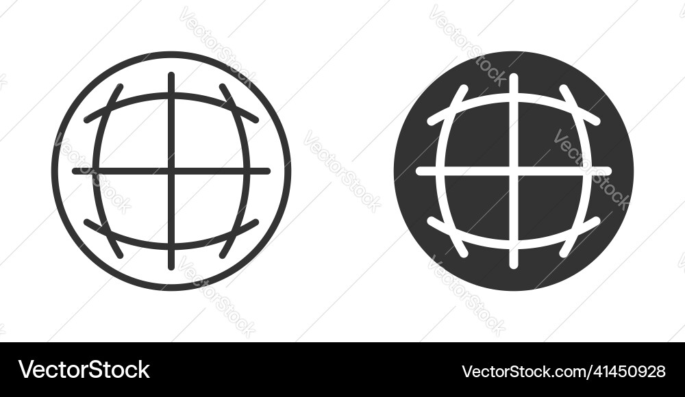Earth planet icon in flat style globe geographic Vector Image