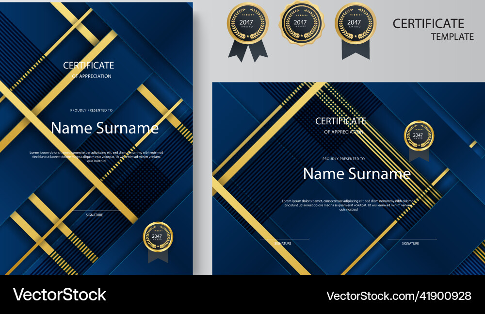 Gold Certificate Border Template