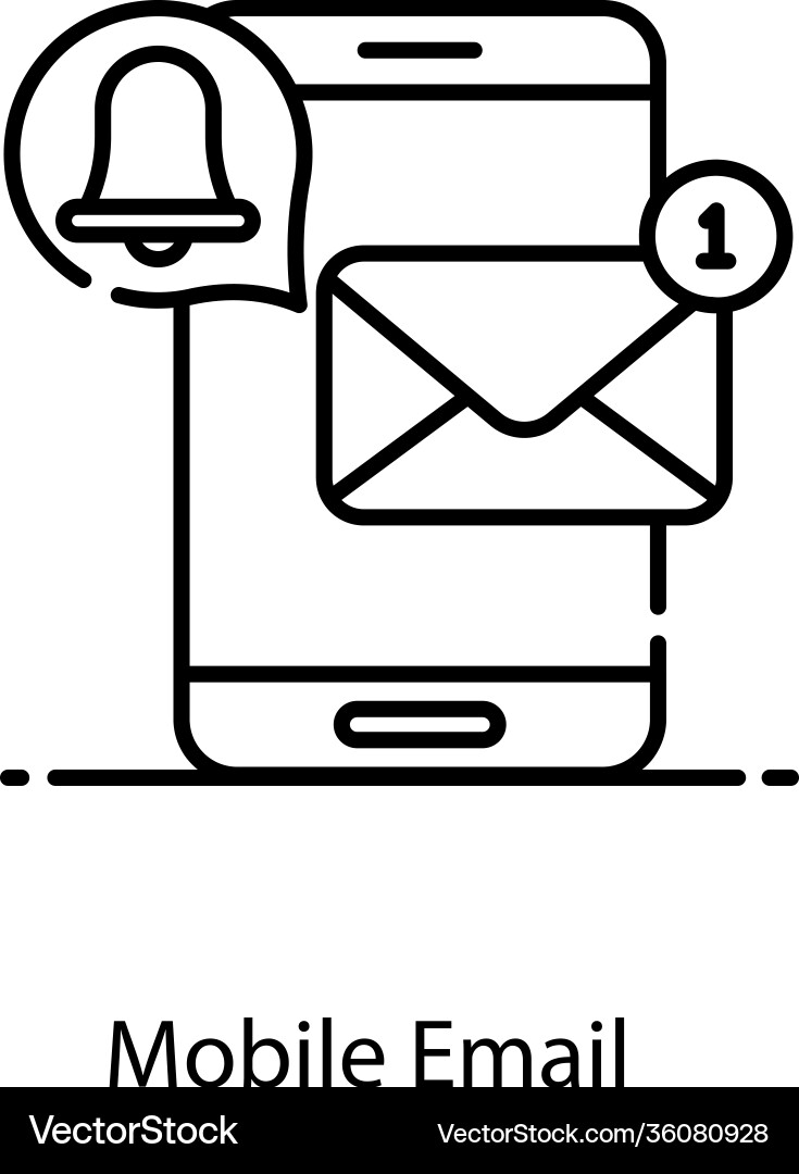Mobile email Royalty Free Vector Image - VectorStock