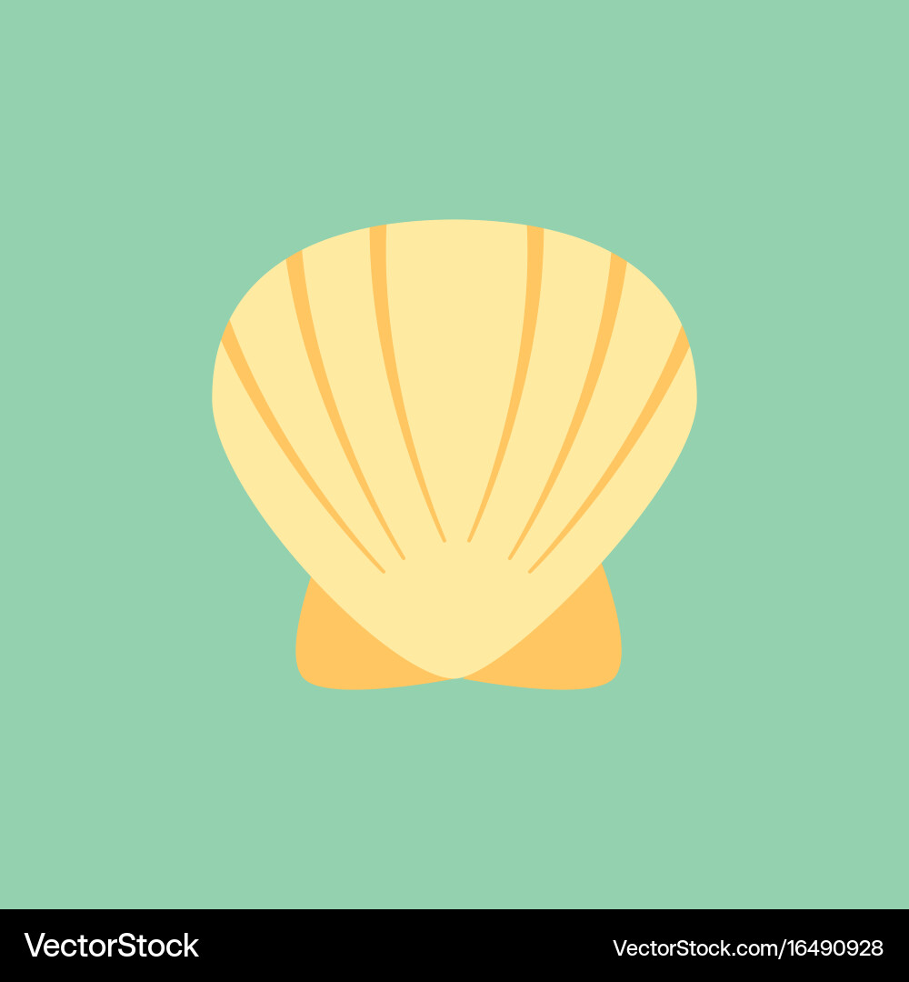 Scallop sea shell sketch style realistic Vector Image