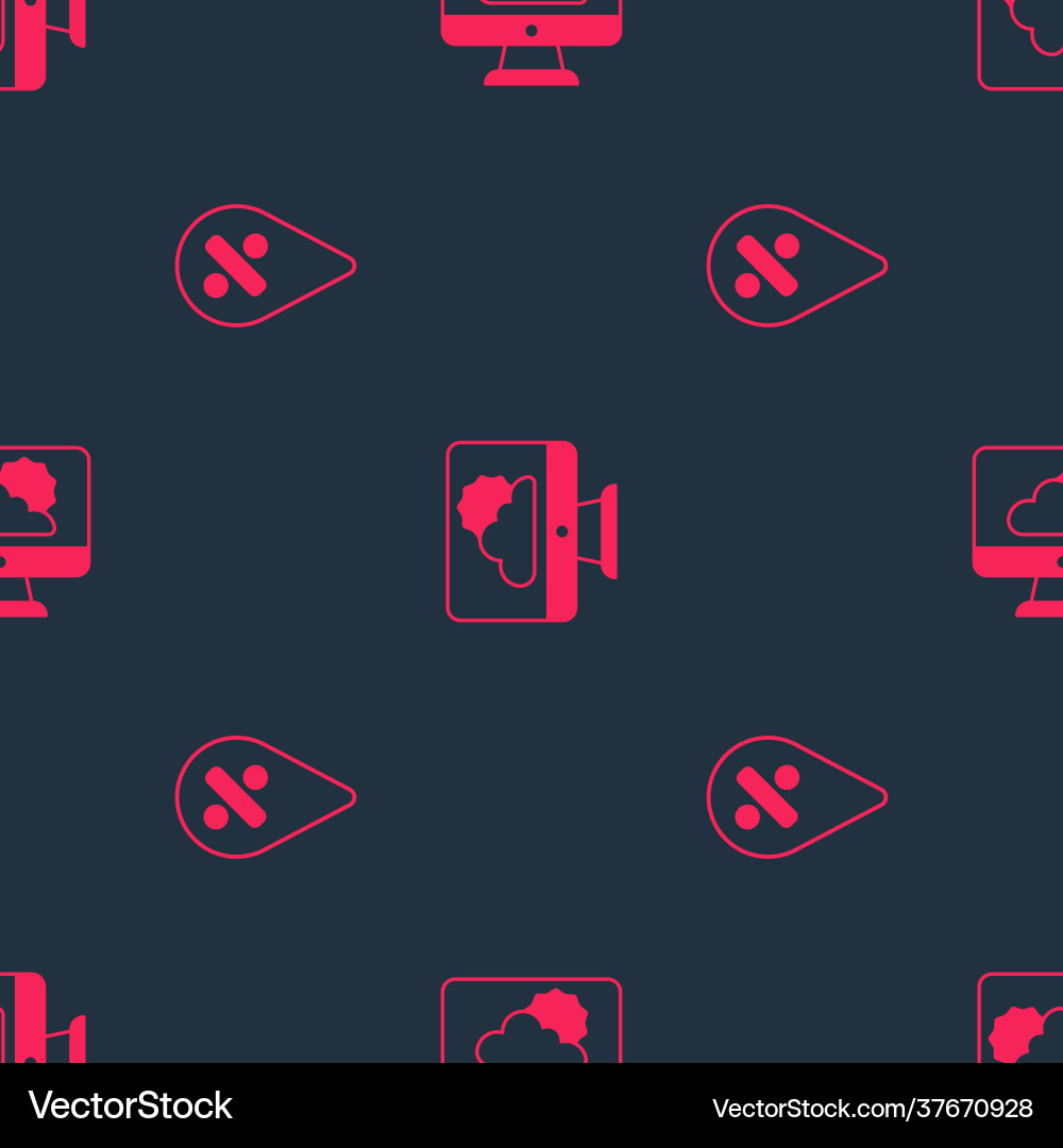 Set water drop percentage and weather forecast Vector Image