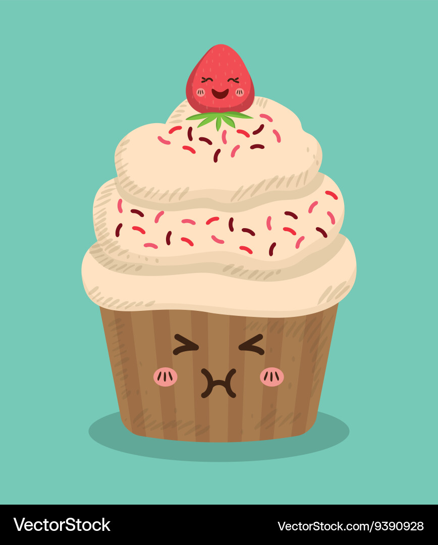 Sweet design dessert icon colorful Royalty Free Vector Image