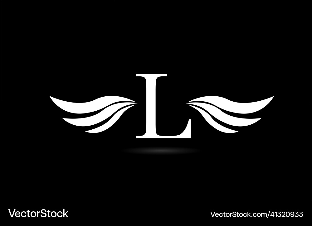 Black and white alphabet l letter logo icon Vector Image