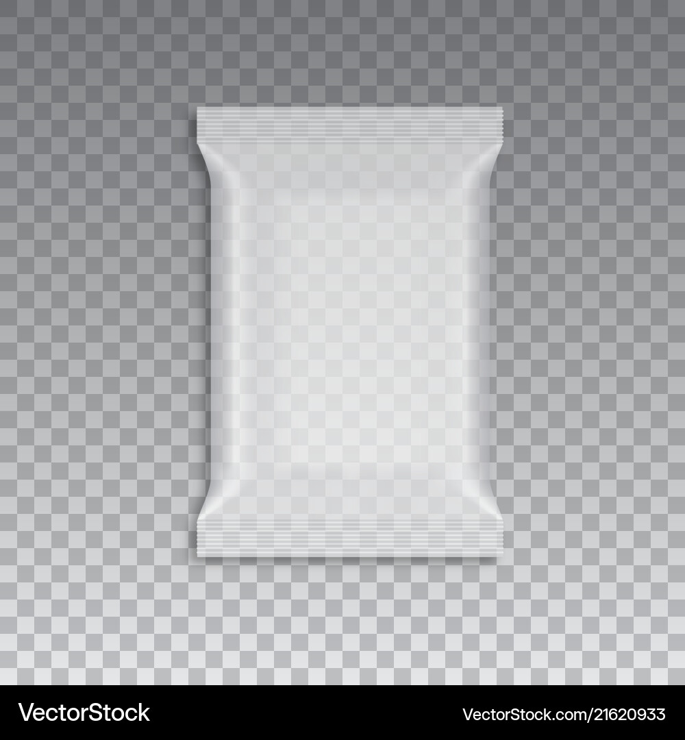 Blank of transparent flow packing Royalty Free Vector Image