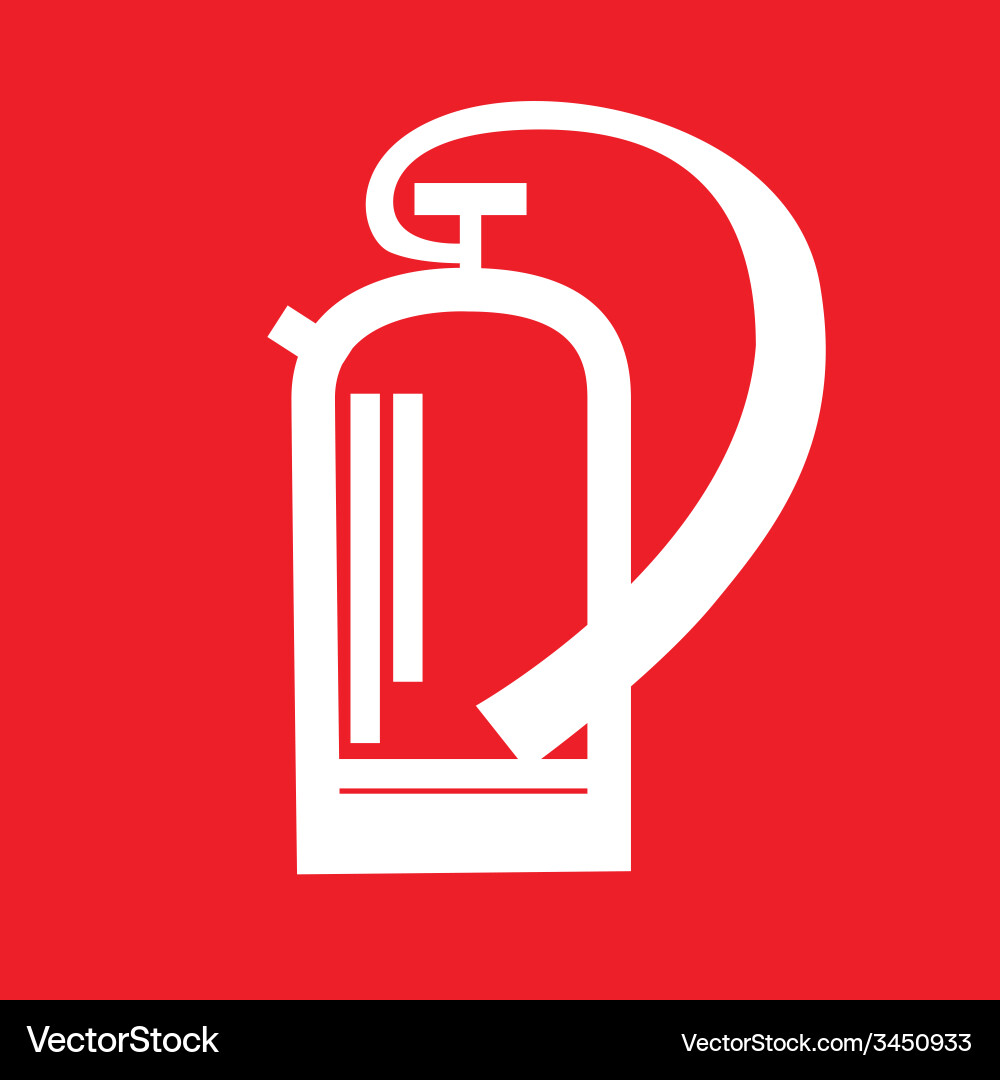 Fire extinguisher safety sign Royalty Free Vector Image