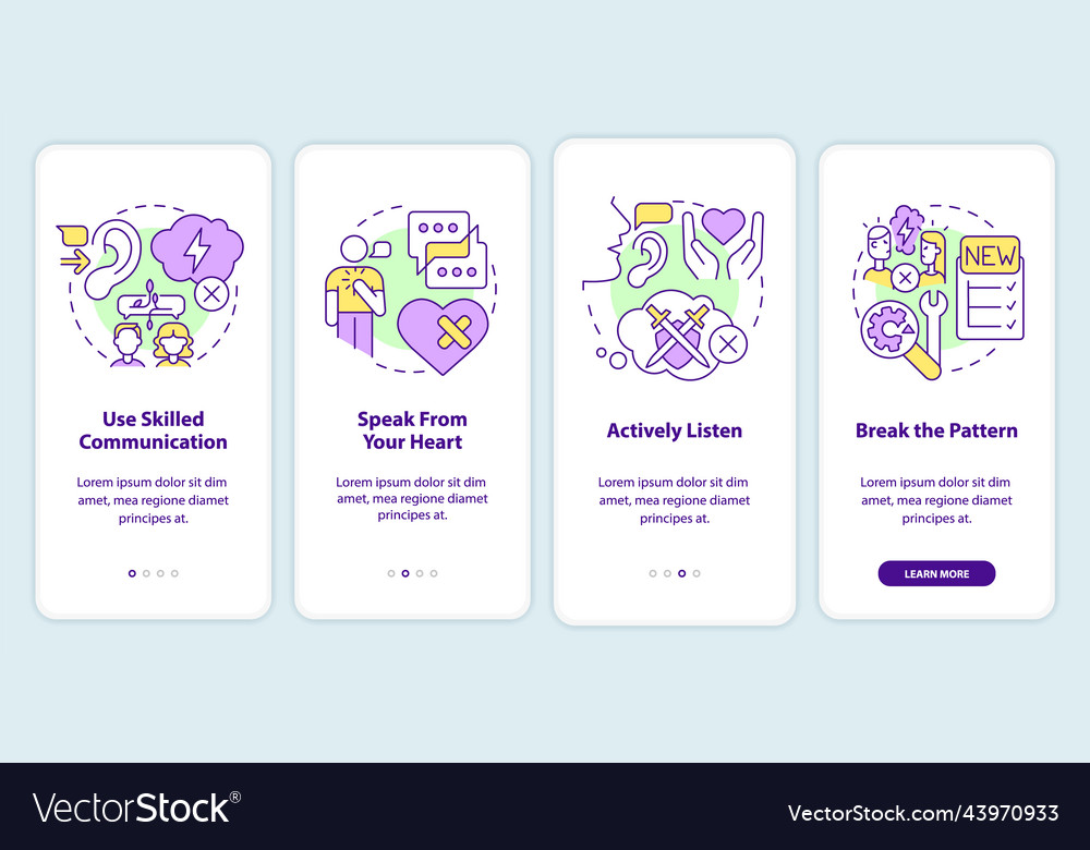 Fixing Relationship After Big Fight Onboarding Vector Image