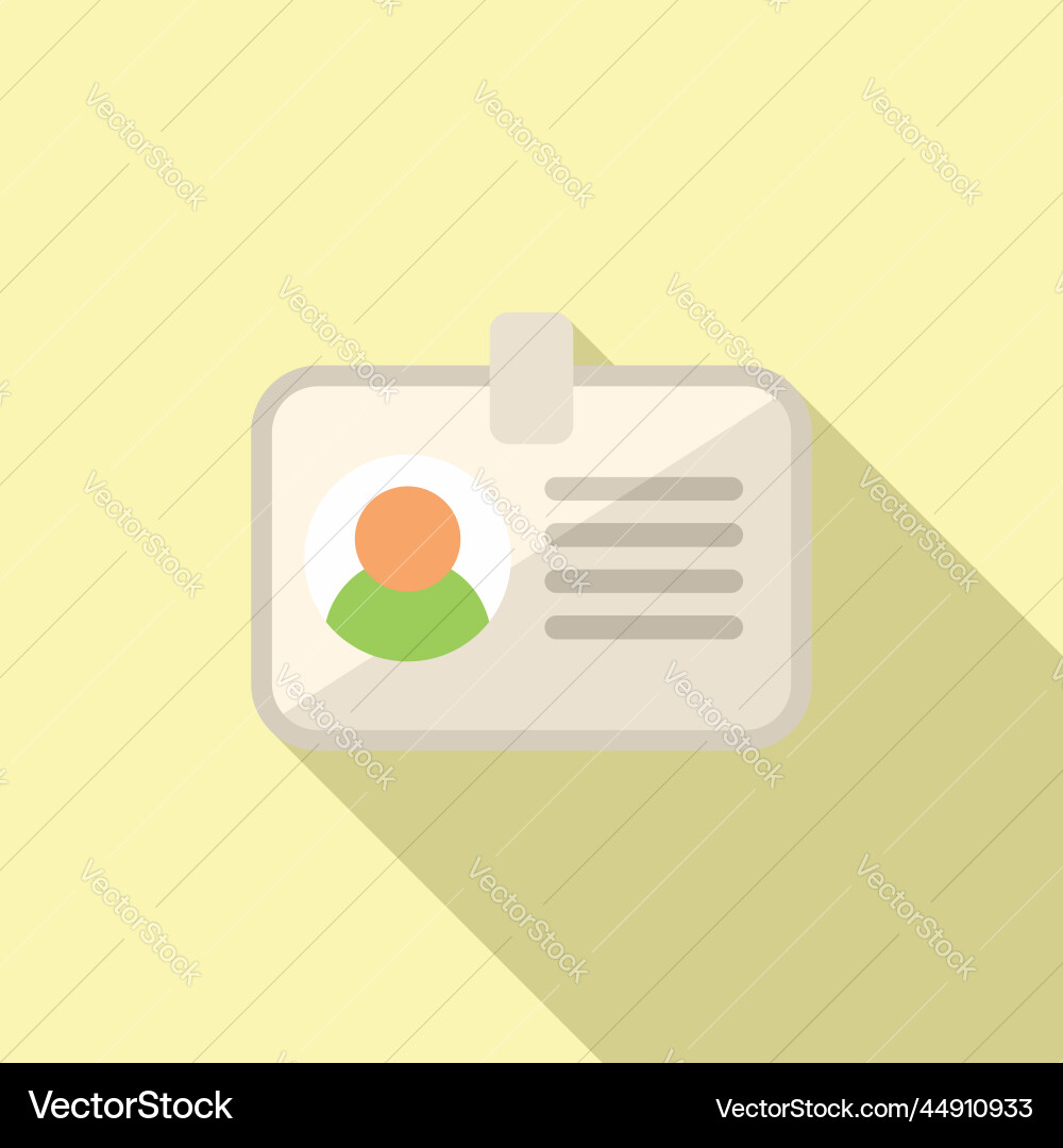 Id card icon flat web contact Royalty Free Vector Image