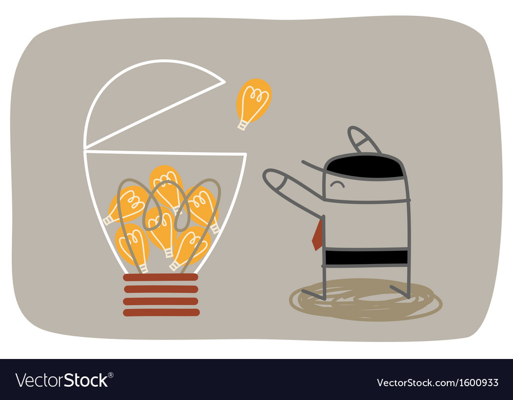 Idea collector Royalty Free Vector Image - VectorStock