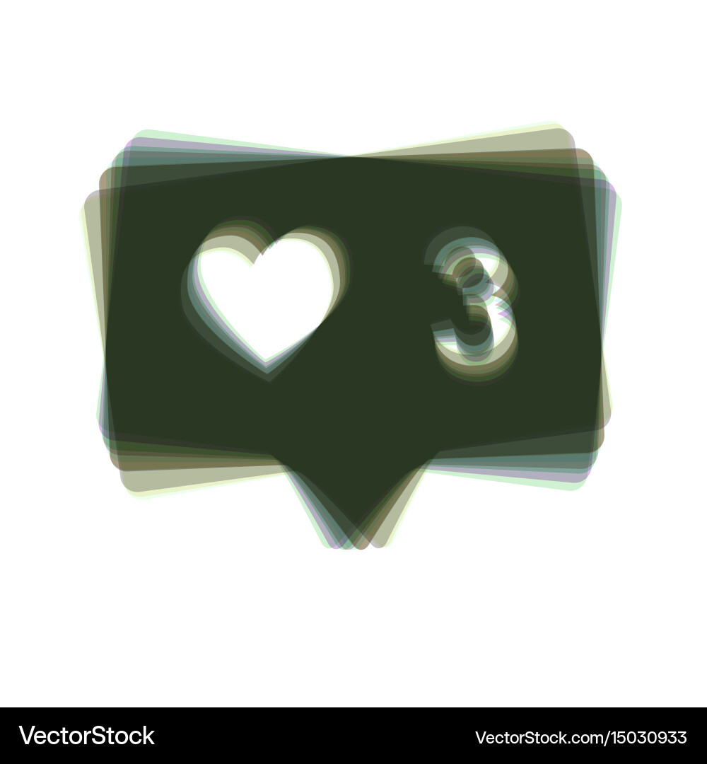 Like and comment sign colorful icon Royalty Free Vector