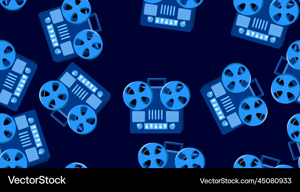 Seamless pattern endless with music audio Vector Image