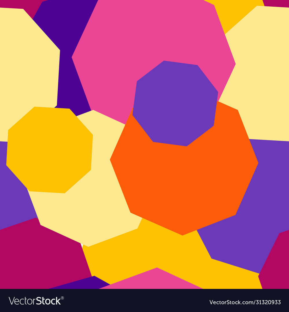 Seamless pattern from polygons different Vector Image
