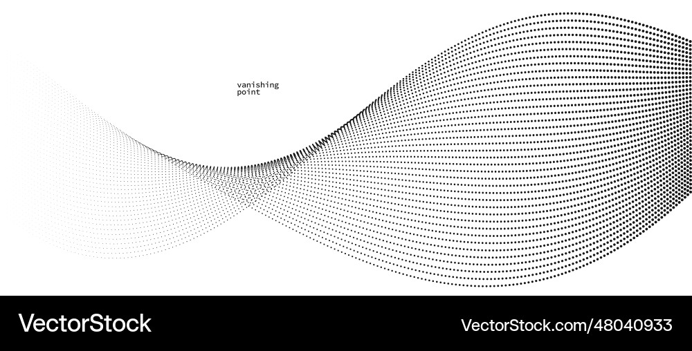 Wave of flowing vanishing particles abstract Vector Image