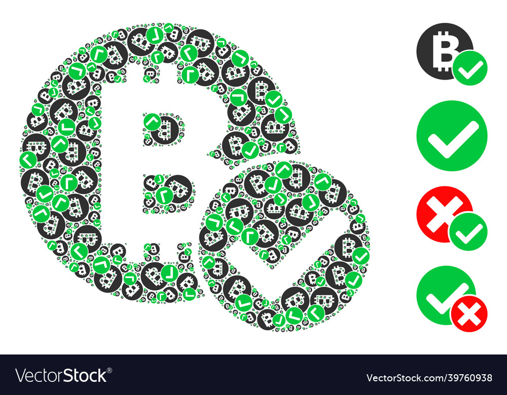 Accept bitcoin icon recursive mosaic Royalty Free Vector Accept bitcoin icon recursive mosaic Royalty Free Vector