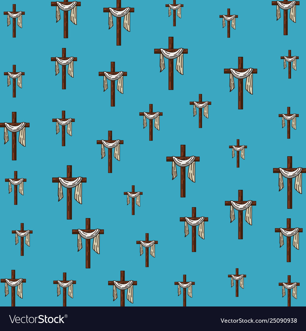 Christian Cross Pattern Background Royalty Free Vector Image