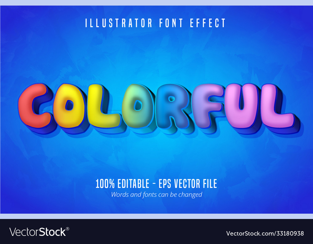 Editable text style effect typography template Vector Image