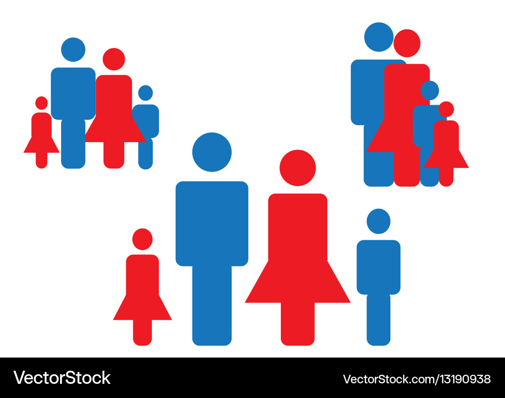 Family icons collection Royalty Free Vector Image