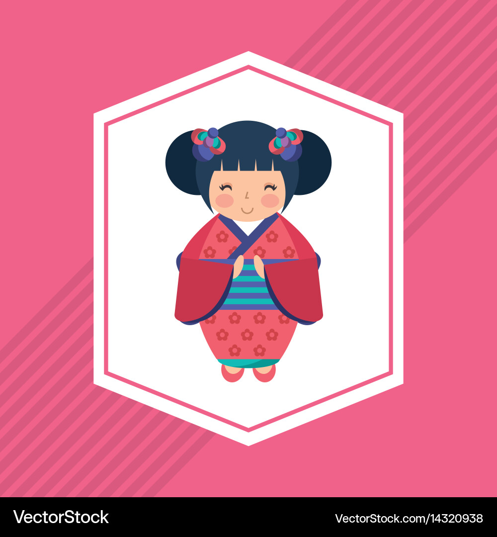 Japanese girl design Royalty Free Vector Image