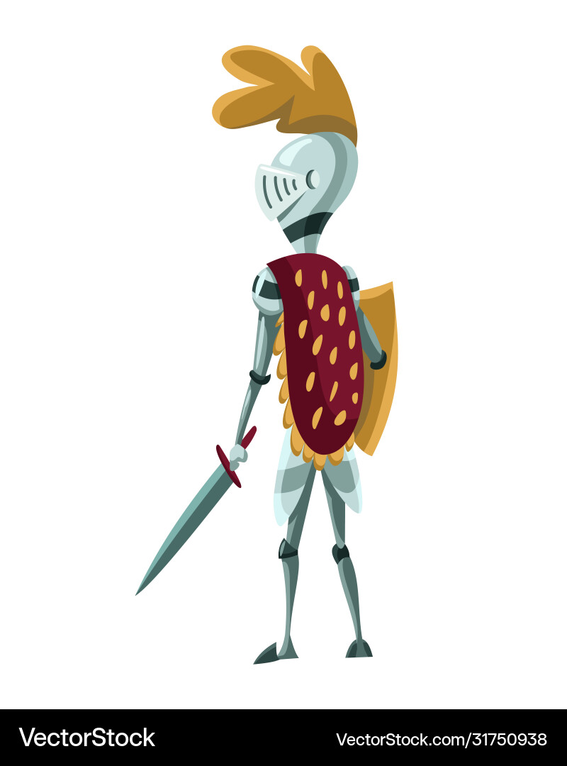 Medieval kingdom character isolated knight Vector Image