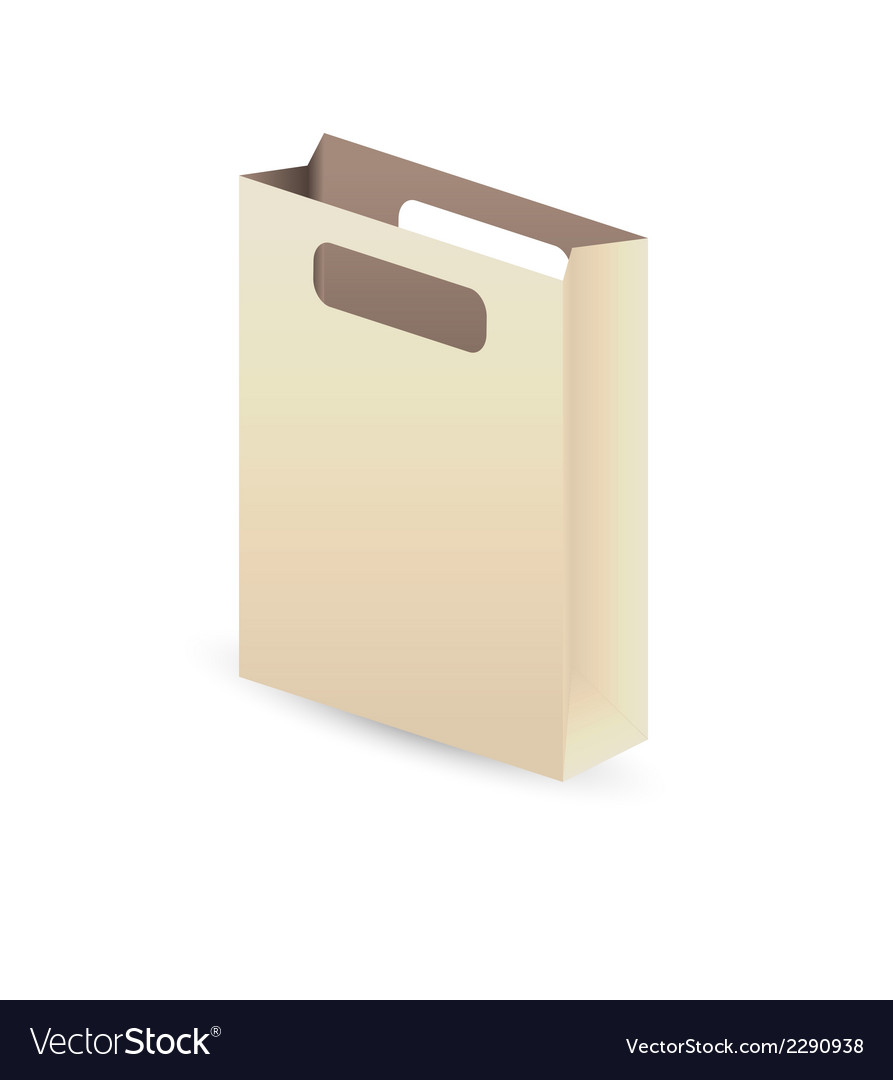 Paper bag Royalty Free Vector Image - VectorStock