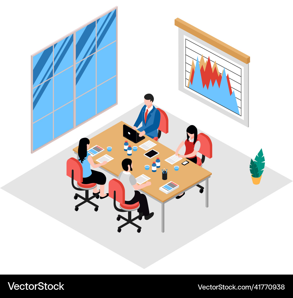 Project management and financial report strategy Vector Image