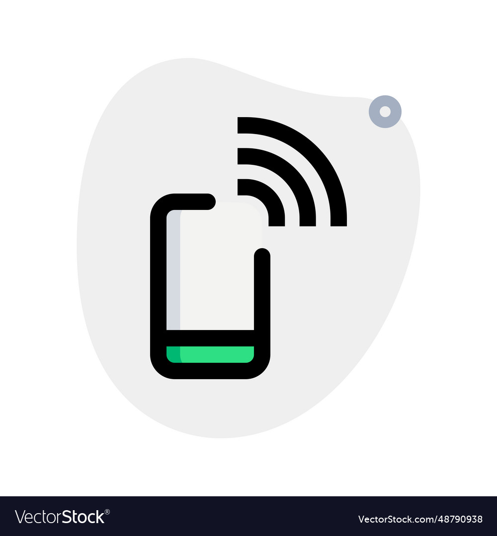 Smartphone supports wireless charging feature Vector Image Smartphone supports wireless charging feature Vector Image