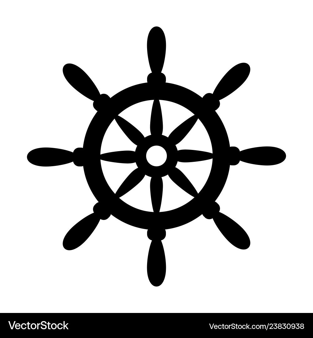 Steerling wheel silhouette - sign isolated Vector Image