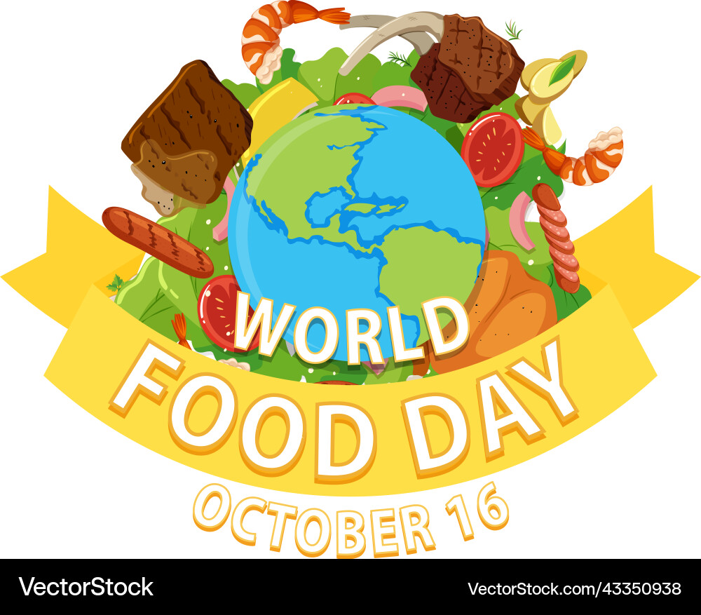 World food day banner template Royalty Free Vector Image