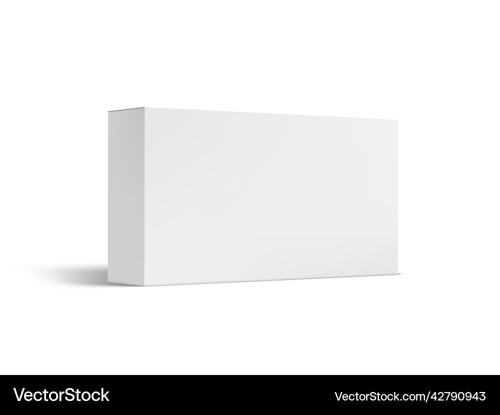 3d blank white paper box mockup for branding Vector Image