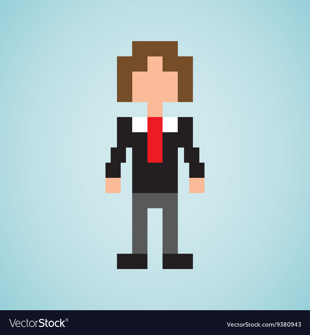 Avatar person pixel design Royalty Free Vector Image