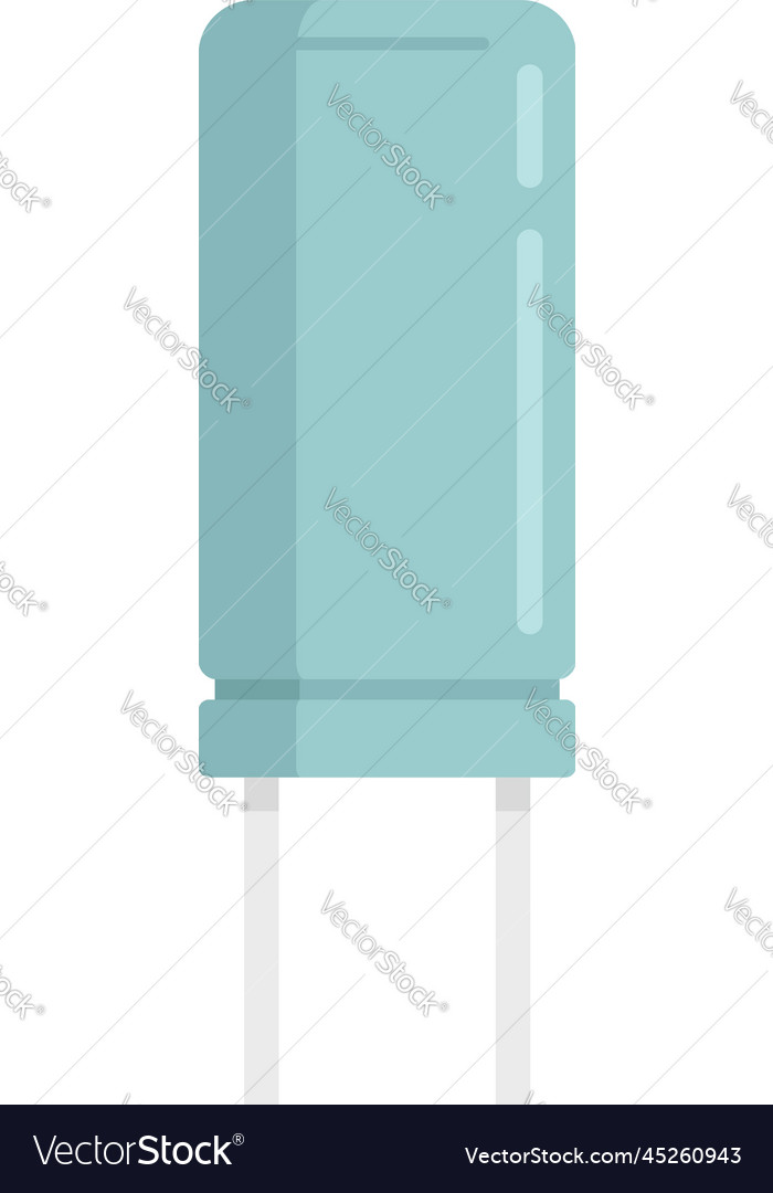 Ceramic capacitor icon flat component Royalty Free Vector