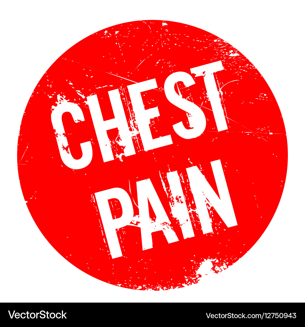 Chest pain rubber stamp Royalty Free Vector Image