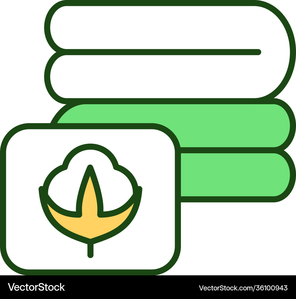 Cotton textile rgb color icon Royalty Free Vector Image