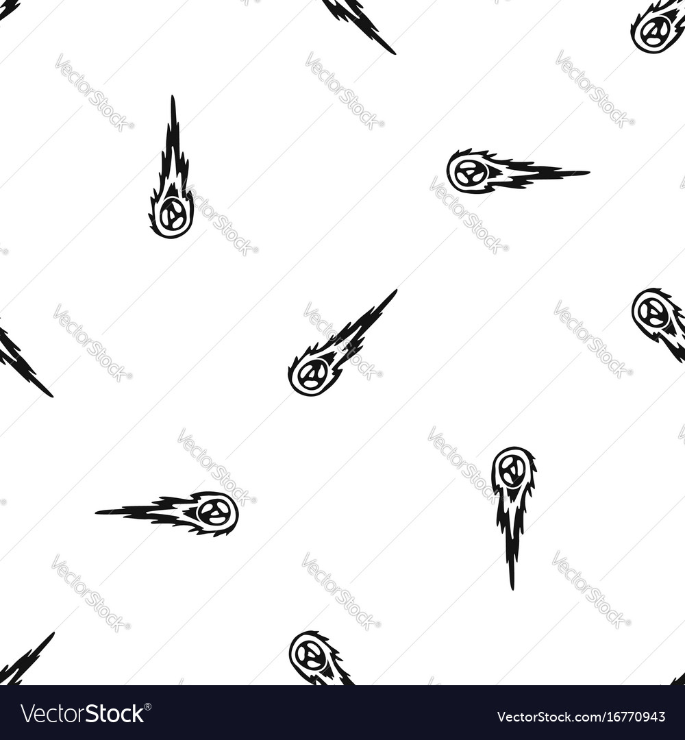 Meteorite pattern seamless black Royalty Free Vector Image