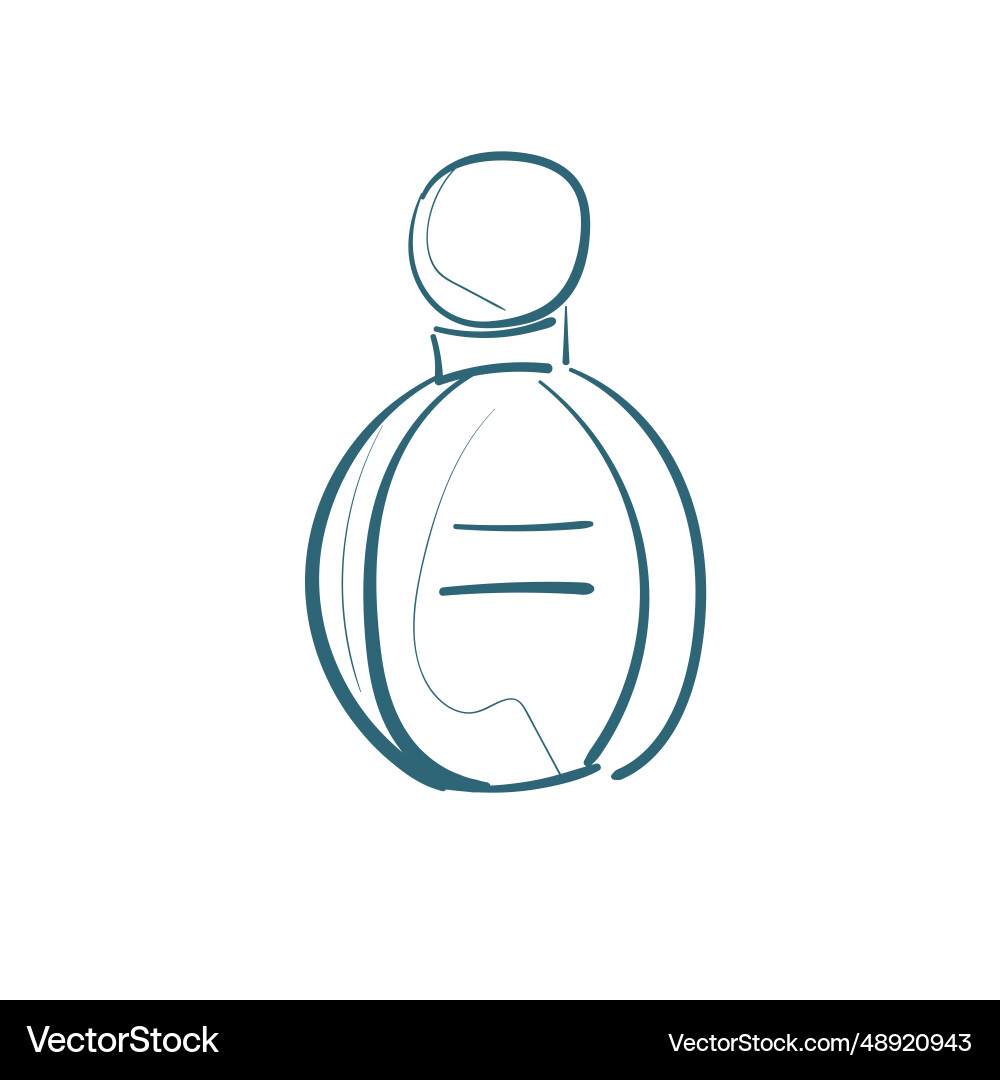 Perfume doodle isolated line art sketch hand drawn