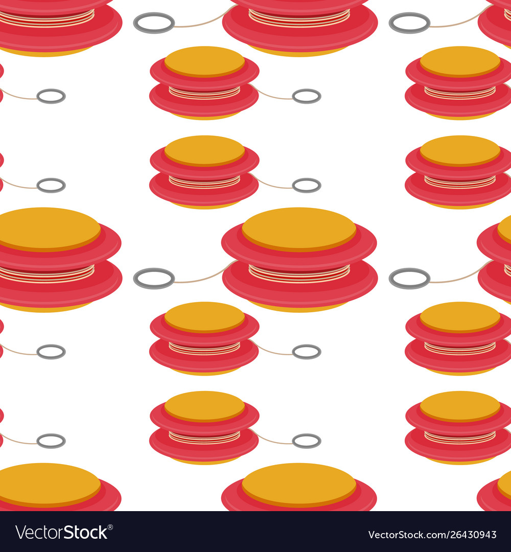 Seamless pattern tile cartoon with yoyo Royalty Free Vector