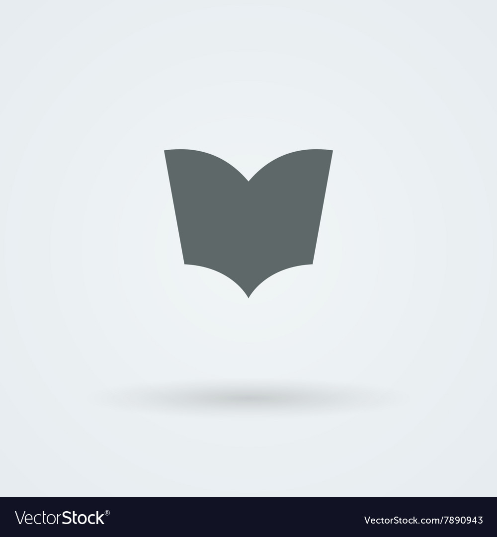 Simple open book icon Royalty Free Vector Image