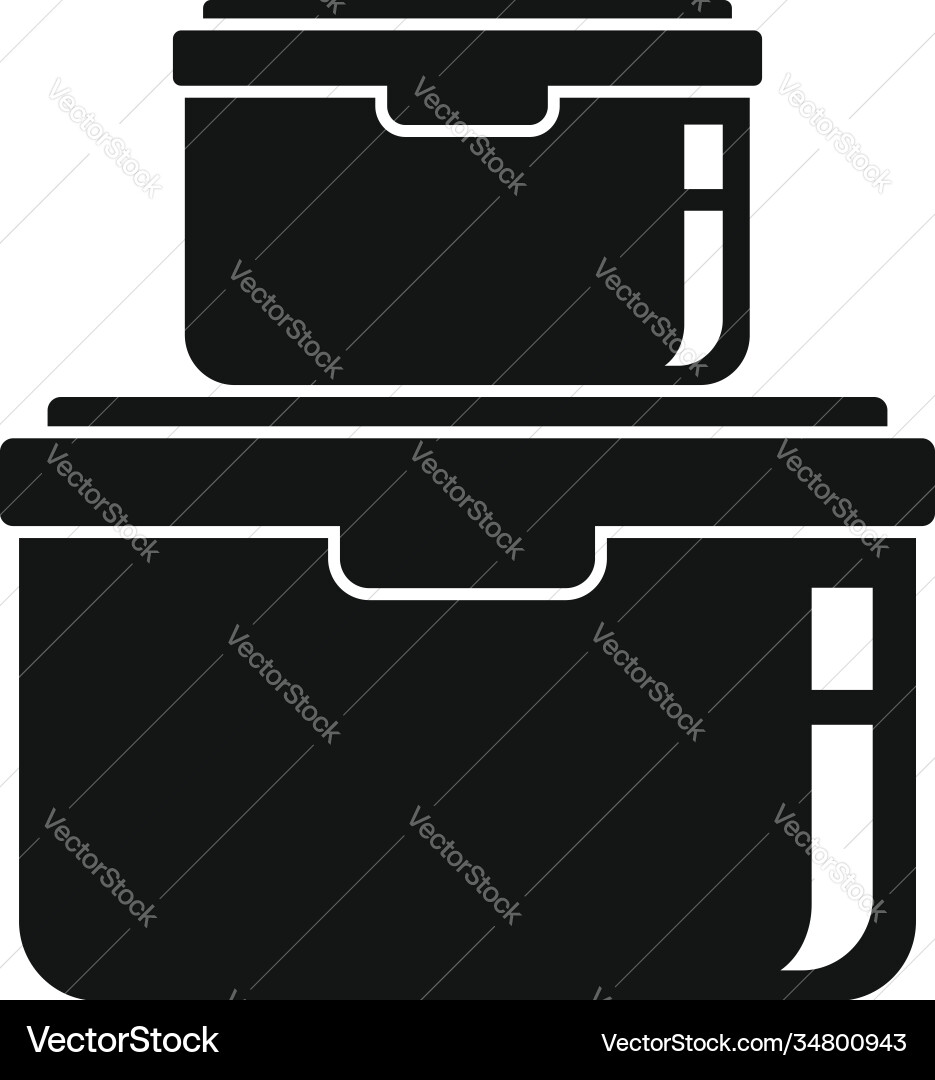 Storage eco food box icon simple style Royalty Free Vector