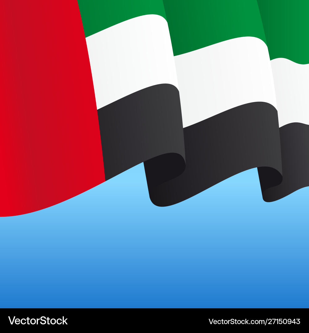 United arab emirates flag wavy abstract background