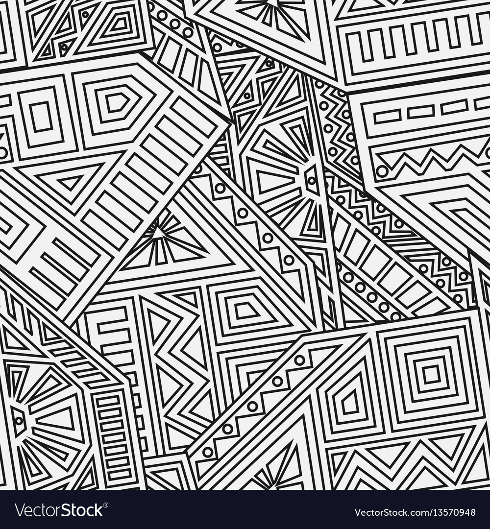 Aztec seamless pattern Royalty Free Vector Image