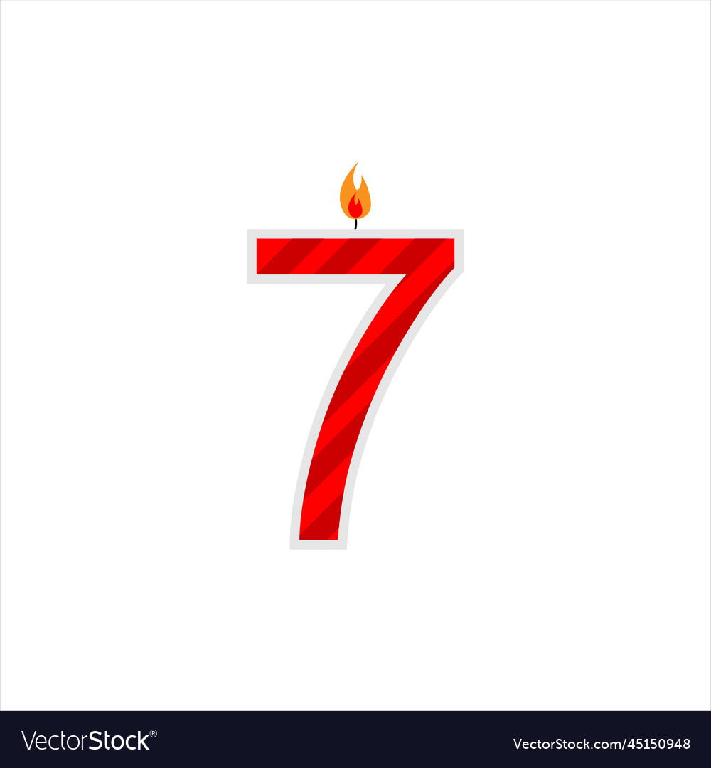 Birthday candle number Royalty Free Vector Image