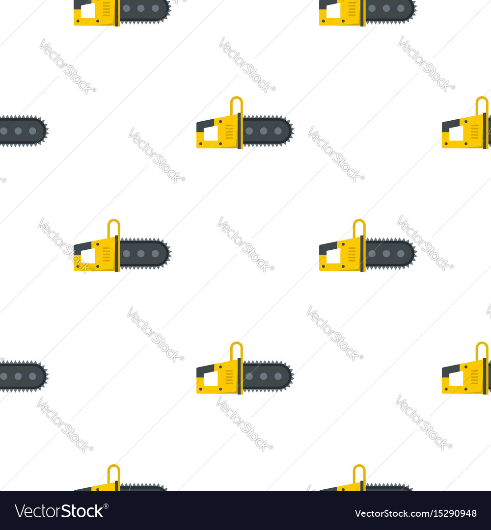Chainsaw pattern flat Royalty Free Vector Image