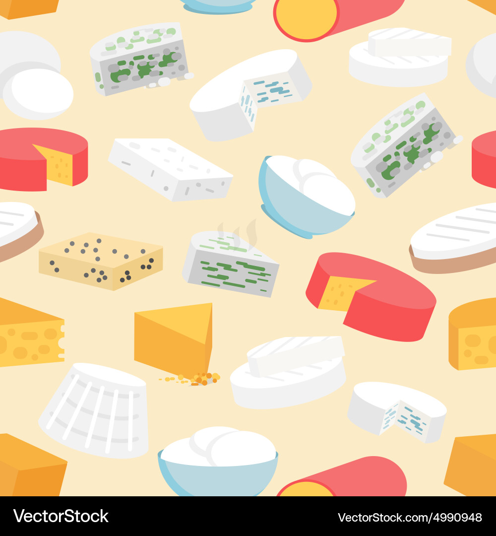 Cheese seamless pattern Royalty Free Vector Image