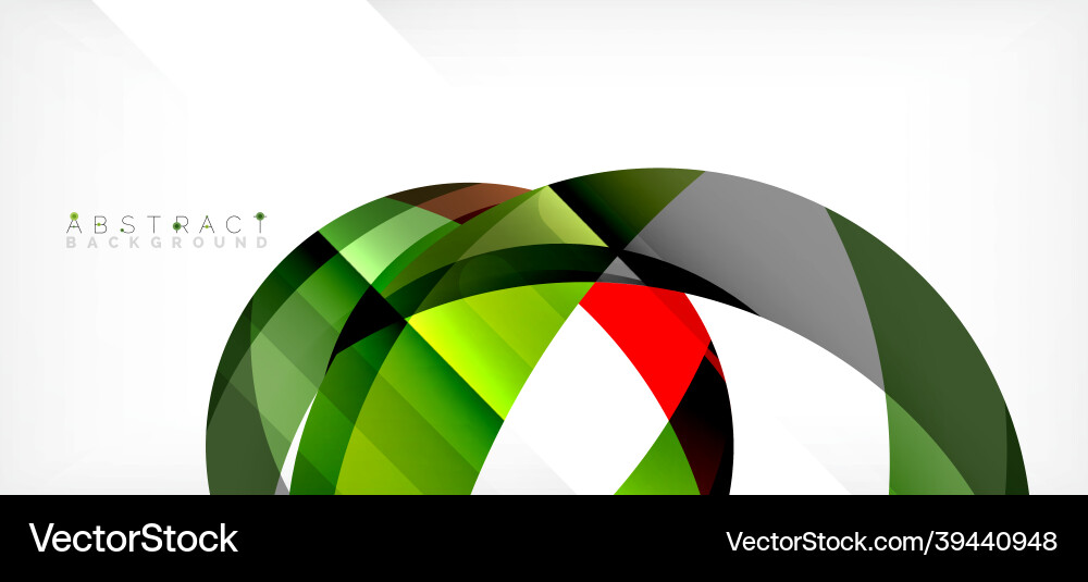 Color circle shapes minimal geometric background Vector Image