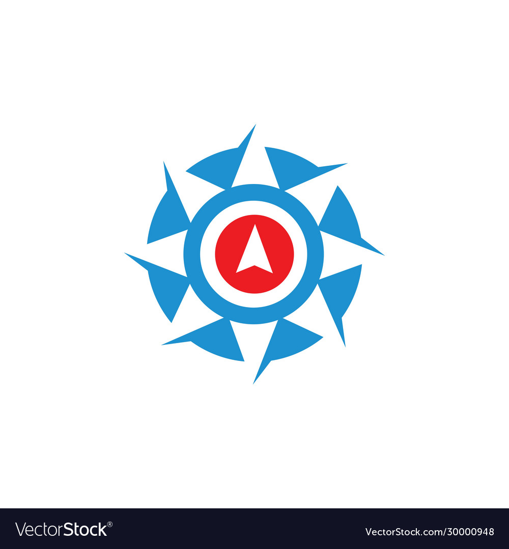 Compass logo template Royalty Free Vector Image